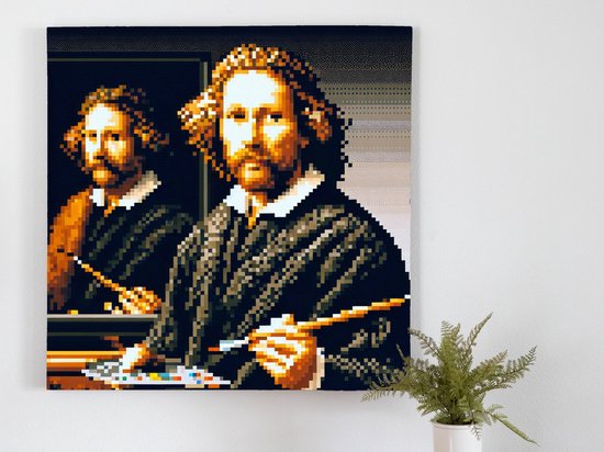 Pixel art rembrandt schilderij | Pixelated masterpiece: Dutch master ...