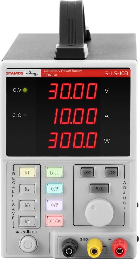 Laboratorium voeding - 0 - 30 V - 0-10 A DC - 300 W - 4 ...
