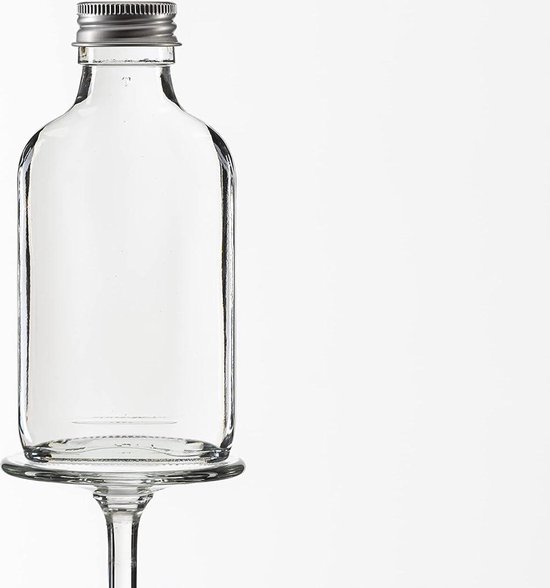 Heldere schroefdop glazen flessen 200 ml - Afsluitdeuren metalen deksel ...