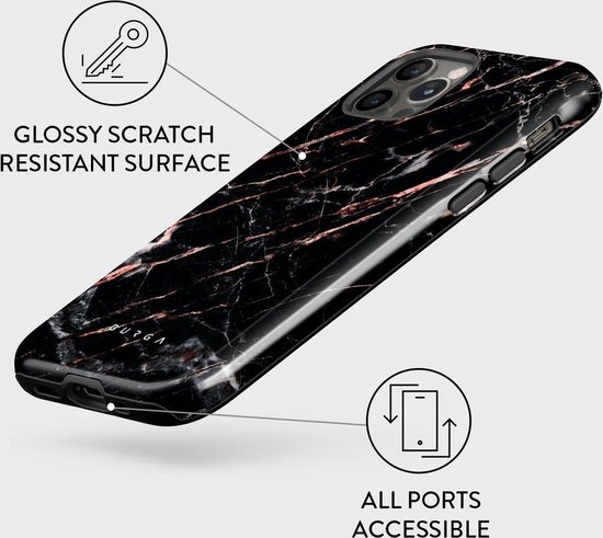 Burga Tough Case Apple iPhone 12/12 Pro Rose Gold Marble | bol