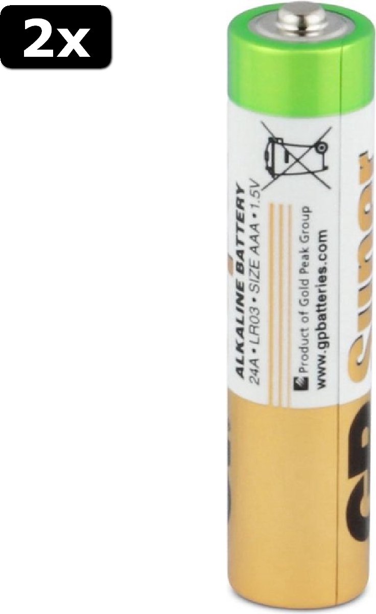 2x GP Super Alkaline AAA batterijen - 4 stuks | bol.com