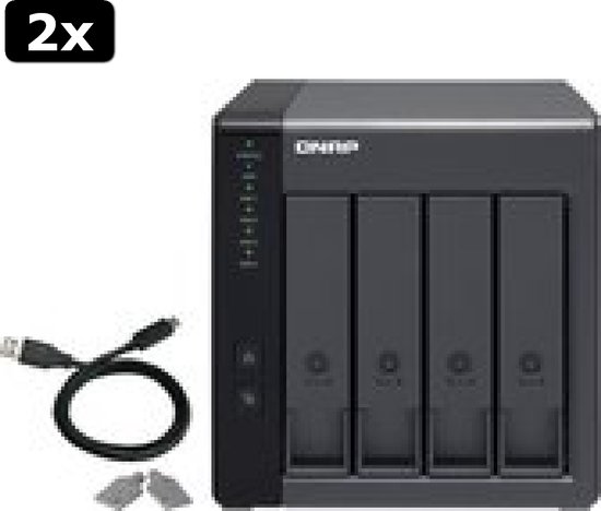 2x QNAP TR-004 disk array Zwart | bol.com