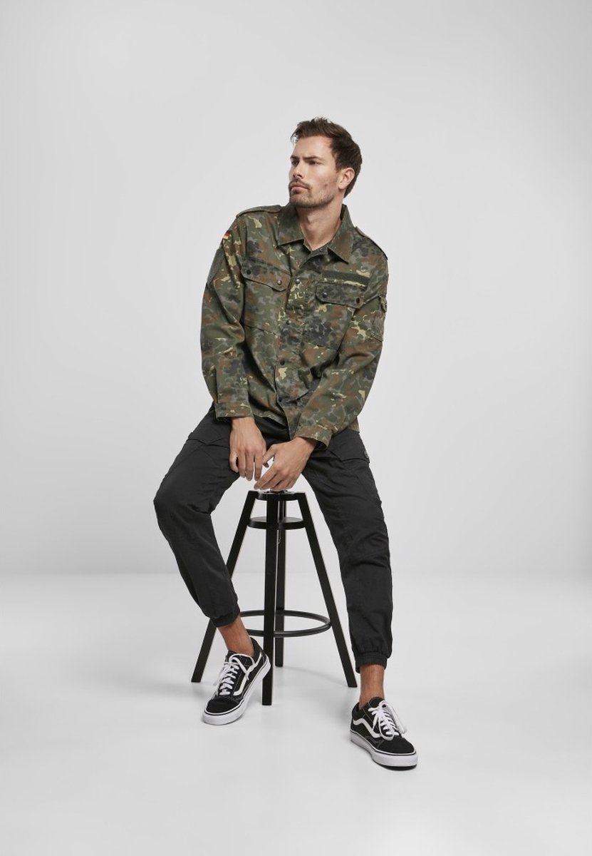 Urban Classics Overhemd -XL- BW Feldbluse flecktarn Camouflage Groen ...
