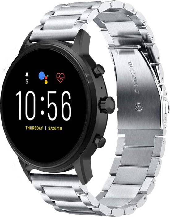 Titanium Smartwatch bandje - Geschikt voor Fossil Gen 5 titanium bandje ...