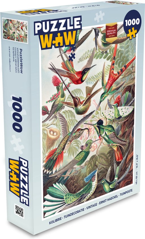 Puzzle Colibri - Vintage - Ernst Haeckel - Vogel - Art - Nature ...