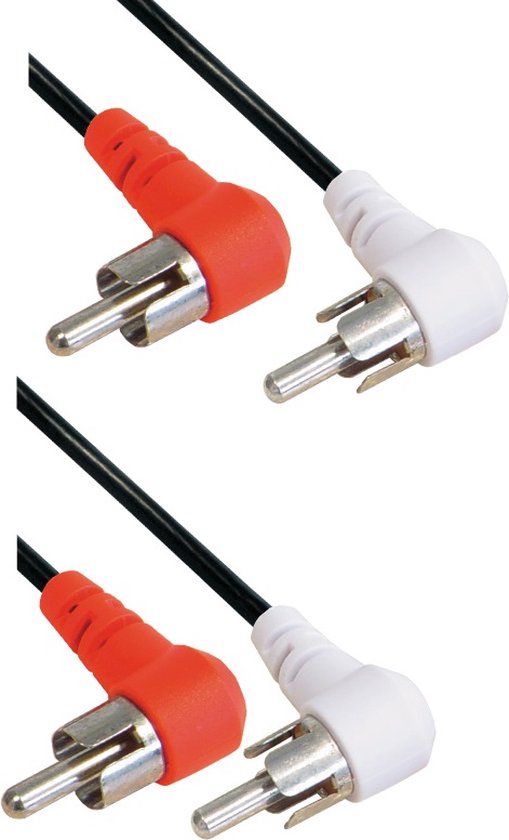 Tulp stereo audio kabel - haaks - 1,2 meter | bol