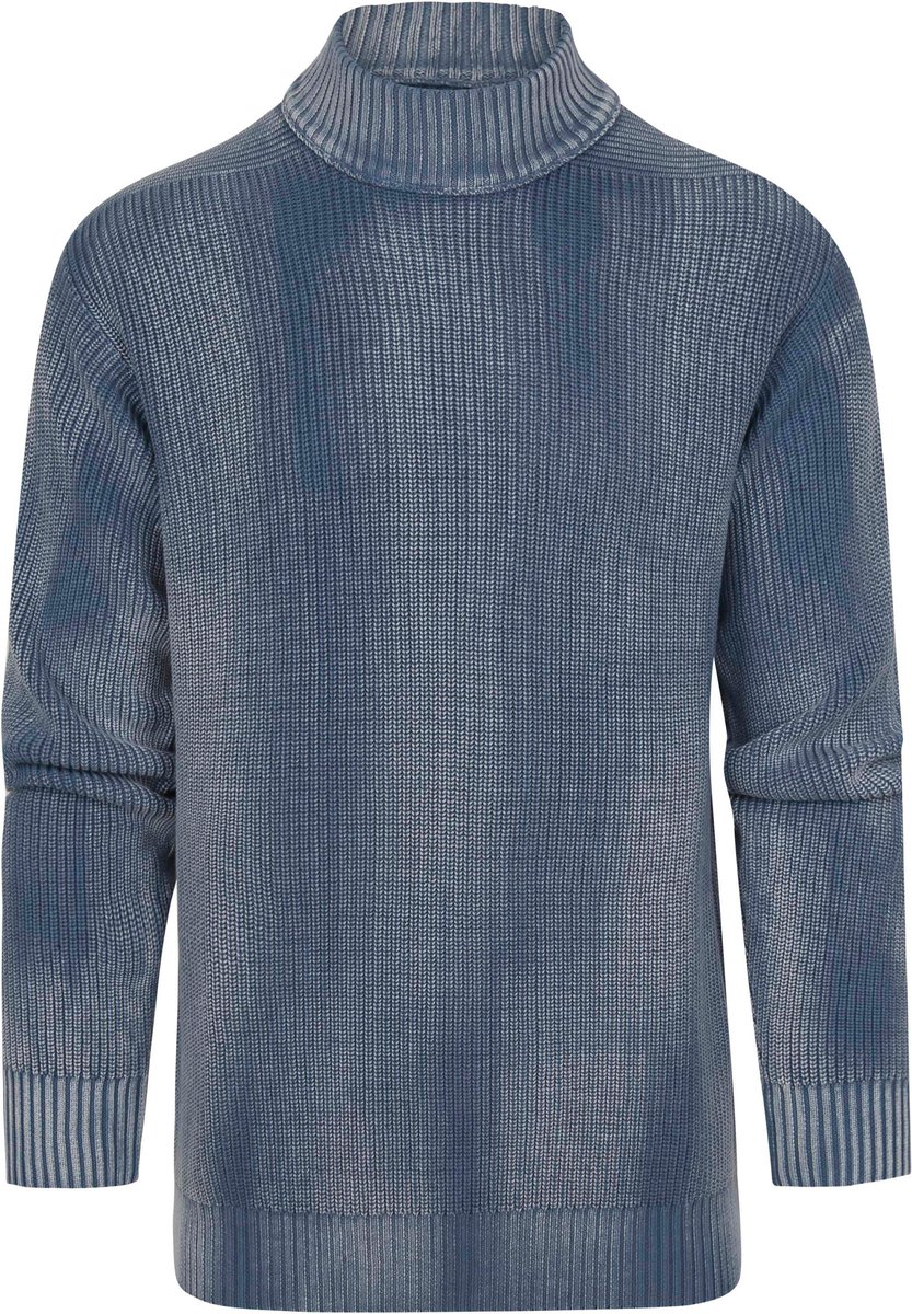 BOSS - Boss Trui Turtleneck Blauw - Heren - Maat L - Regular-fit | bol