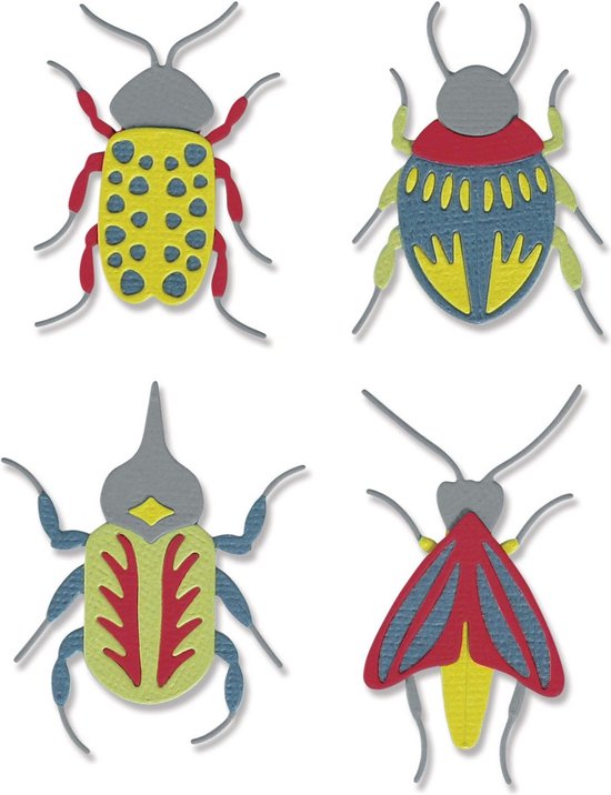 Sizzix Thinlits Die Set Patterned Bugs | bol.com