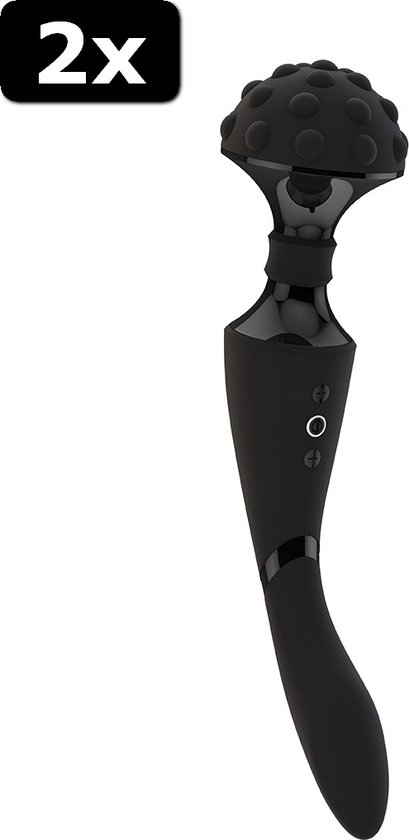 2x Shiatsu Bendable Massager Wand Black