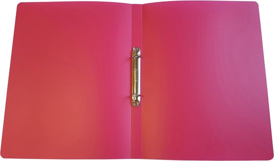 Alpha ringmap, voor ft A4, uit PP, 2 ringen van 16 mm, roze 25 stuks | bol