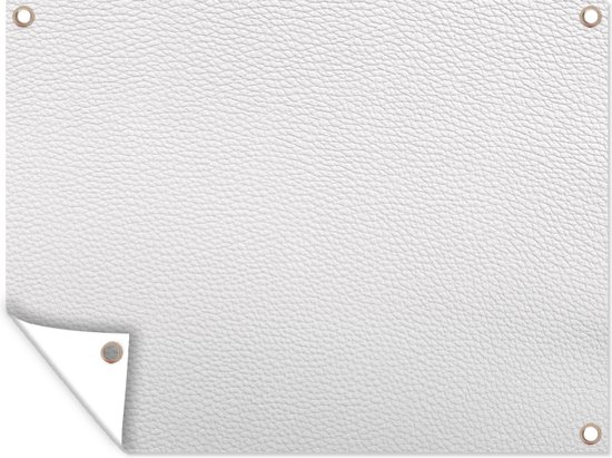 Tuin decoratie Leer - Structuur - Lederlook - Wit - 40x30 cm | bol.com
