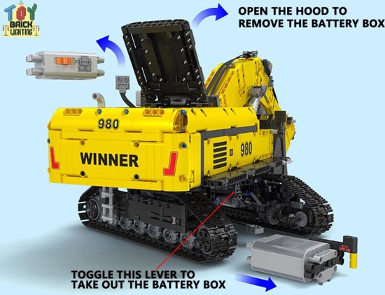 RC LIEBHERR R980 Rupskraan Kraan Graafmachine Technic Technisch MOC ...