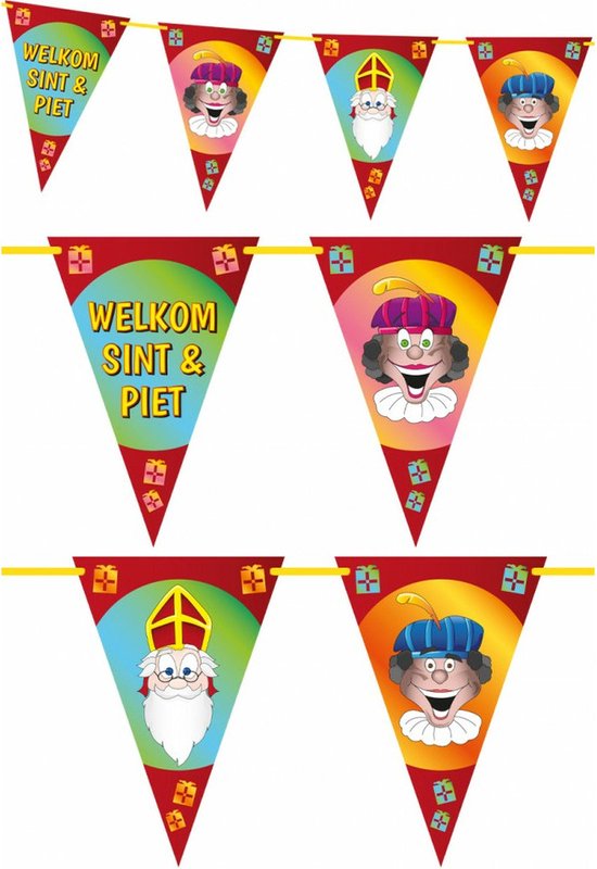 Paquet de 10 x pièces Sinterklaas Welcome Sint and Piet flag line - 6 ...