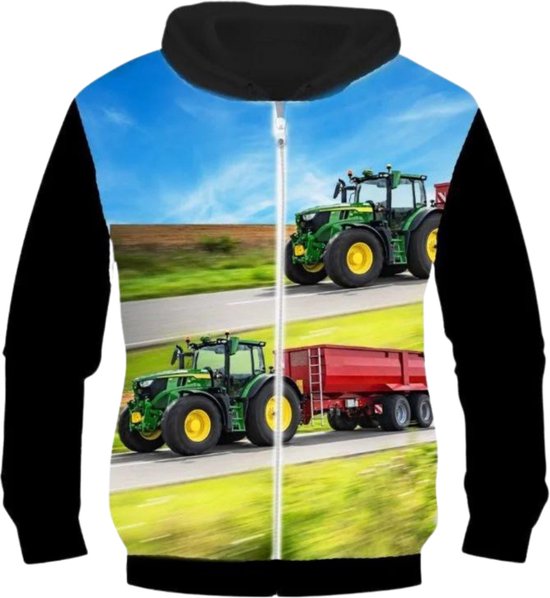 Kindervest met John Deere trekkers -s&C-146/152-Jongens vest | bol.com