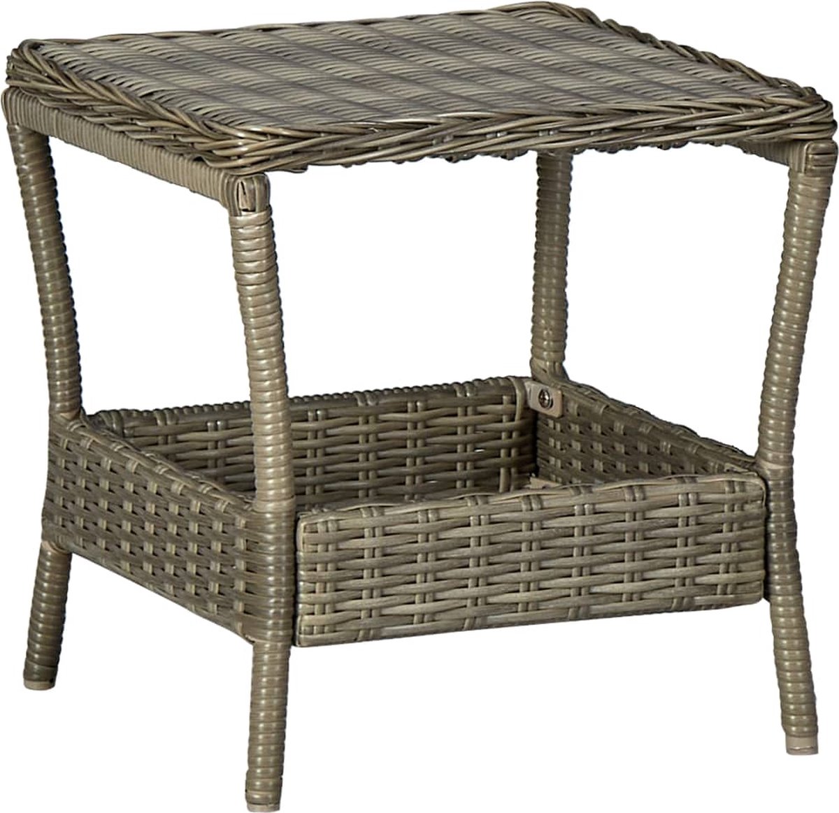 Prolenta Premium - Tuintafel 45x45x46,5 cm poly rattan bruin - Tafel ...