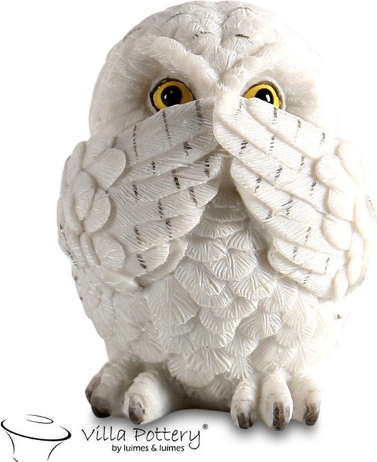 Villa Pottery - Beeld - Set van 3 witte Uilen - Horen Zien en Zwijgen ...