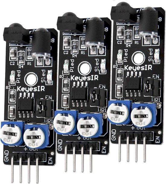AZDelivery 3 x KY-032 IR Obstacle Sensor Module compatibel met Arduino ...