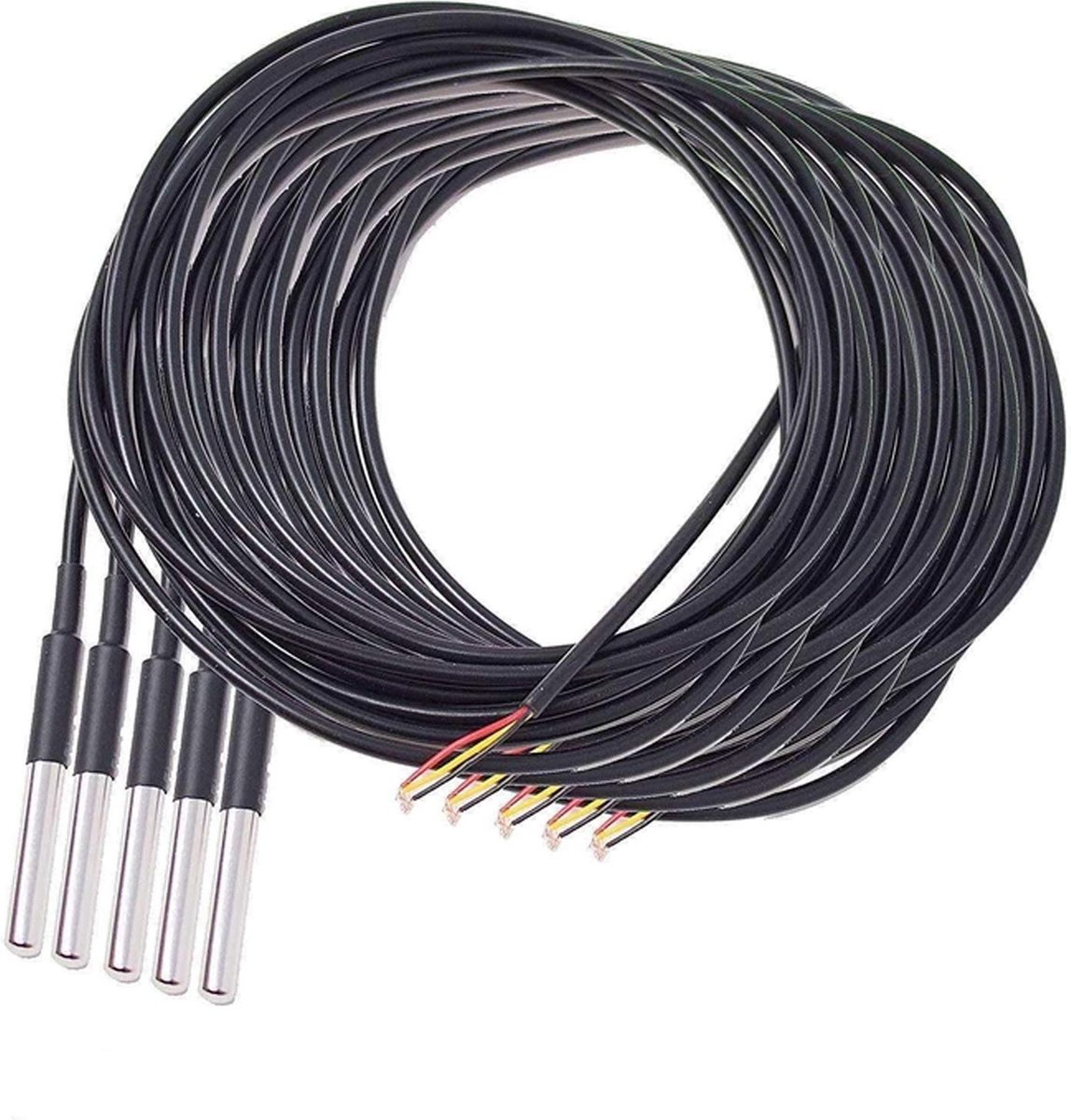 AZDelivery 5 x 3m Kabel DS18B20 Digitale Roestvrij Staal ...