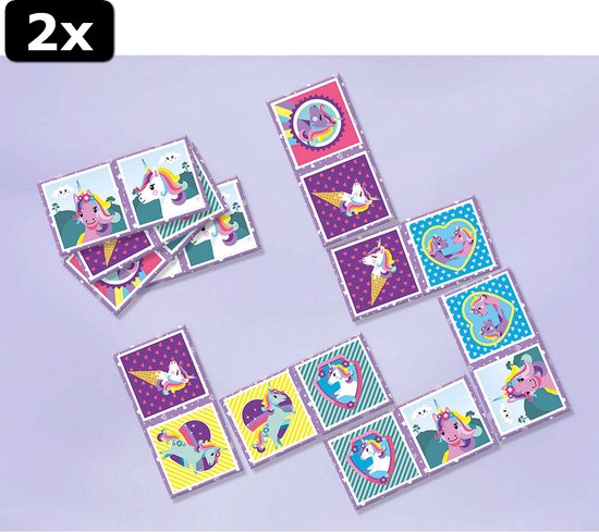 2x Totum Unicorn Domino | Games | bol.com