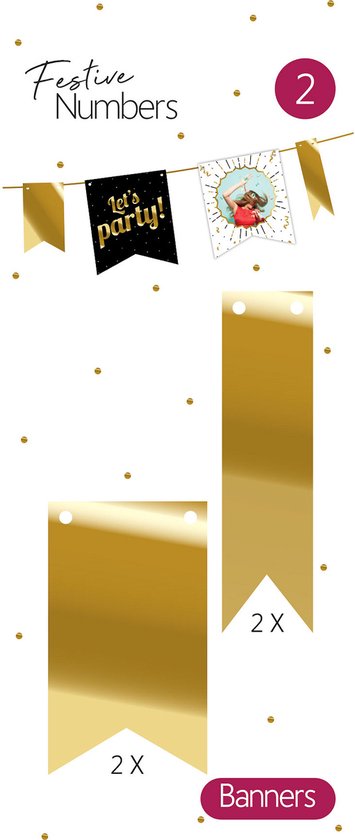 Festive numbers Vaantjes goud 4 stuks | bol.com