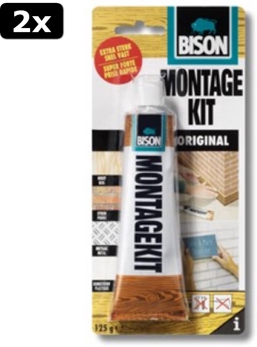 2x Bison Montagekit Original Bruin - 125 gr | bol.com