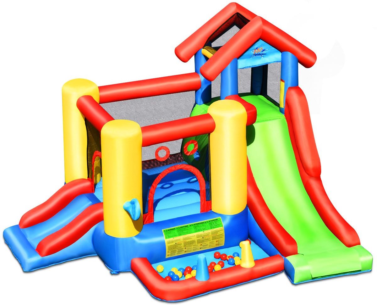 7-in-1 springkasteel Opblaasbaar springkasteel met glijbaan 30 ballen ...