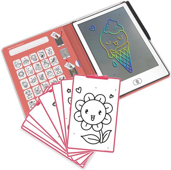 KIDYWOLF - KIDYDRAW Mini Tekentablet - Kawai thema - Educatief - 4 ...