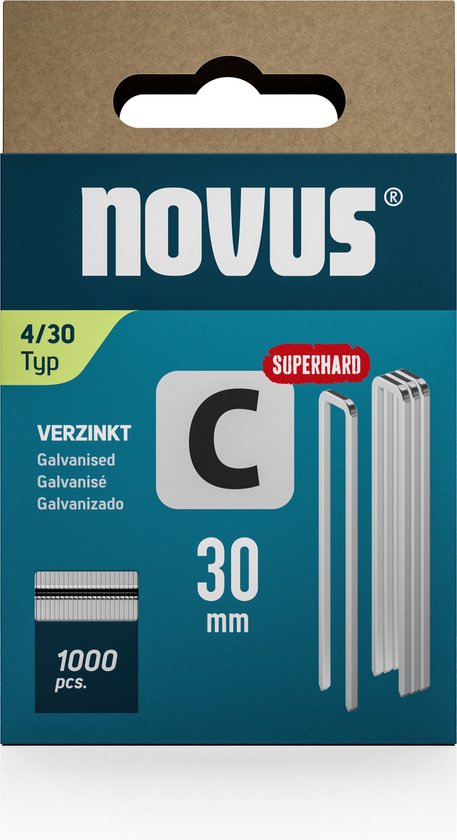 Novus Tools 042-0806 Nieten met smalle rug Type 4 1000 stuk(s) Afm. (l ...