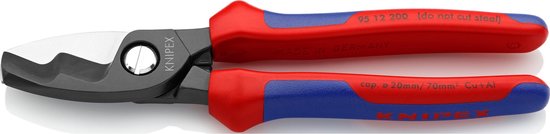 Knipex 95 12 200 Kabelschaar met dubbele snijkanten Ø 20mm-70mm² | bol