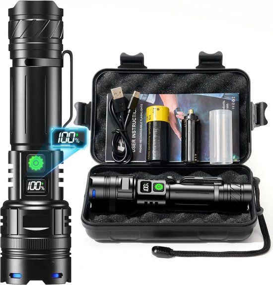 Krachtige 1000000 Lumen LED Zaklamp – Superhelder Oplaadbaar en ...