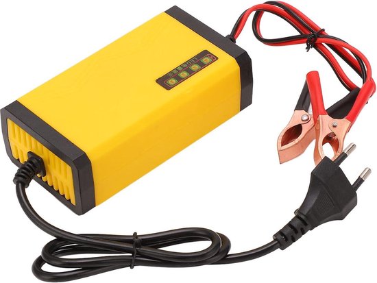 12V slimme batterijlader met LCD-scherm voor auto grasmaaier motorfiets ...