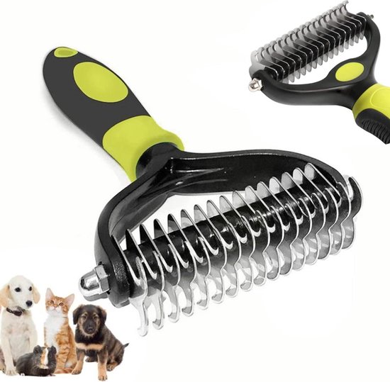 Honden- en kattenborstel voor lang haar - effectief ontwollen ...