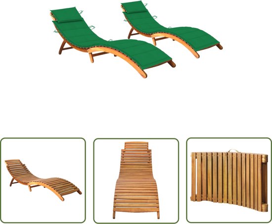 The Living Store Houten Ligbed - Terras- en Tuinmeubelen - 184 x 55 x ...