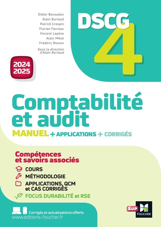 DSCG 4 - Comptabilité et audit - Manuel et applications - Millésime 2024-2025 (ebook),... | bol