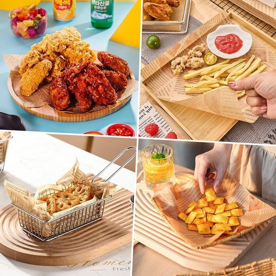 100 Vellen Deli Papier Vellen 22x22cm - Wikkel Papier Sandwiches Kaas ...