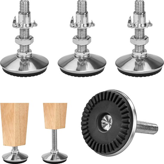 Selbro ® Verstelbare Meubelpoten in Hoogte Verstelbaar voor Stabiele en Beschermde Meubels | bol