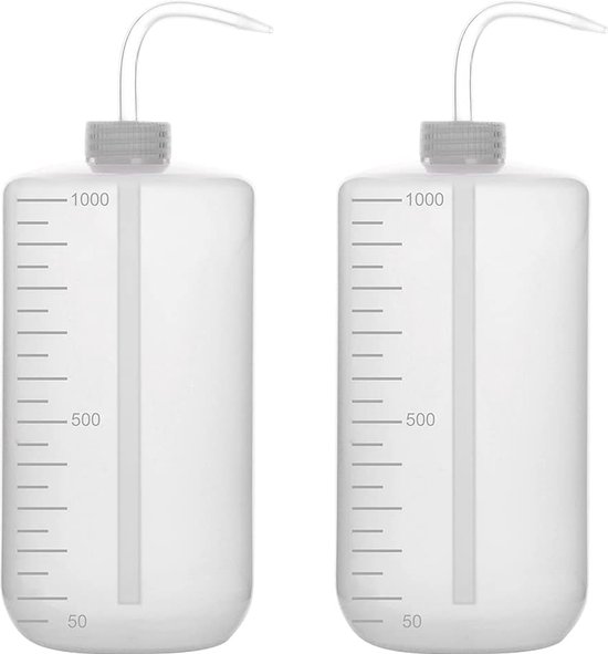 JGS ® Handige Set van 2 Kunststof Spuitflessen voor Laboratorium en ...