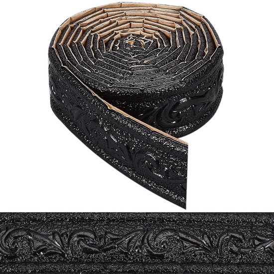 Zelfklevende Decoratieve Muurrand Zwarte Plint Stickers 3D Foam ...