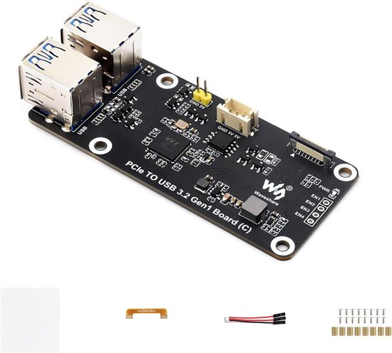 USB 3.2 Gen1 PCIe Expans ie Kaart voor Raspberry Pi 5 - 4 Poorten 5 ...