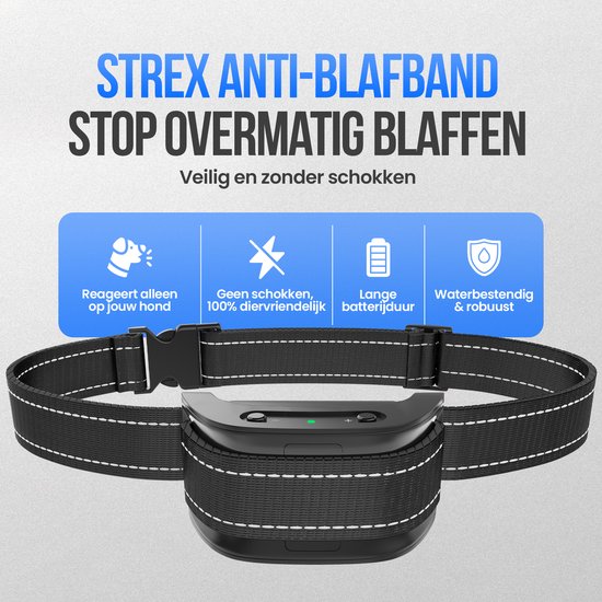 Strex Anti Blafband - Voor hond - Zonder schok - Vibratie en audio - 3 ...