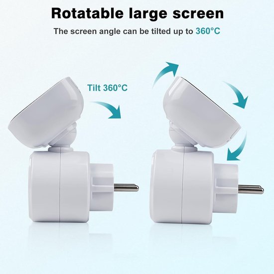 Stopcontact Timer - Draaibare Stekker - Buiten Verlichting - 360 Graden ...