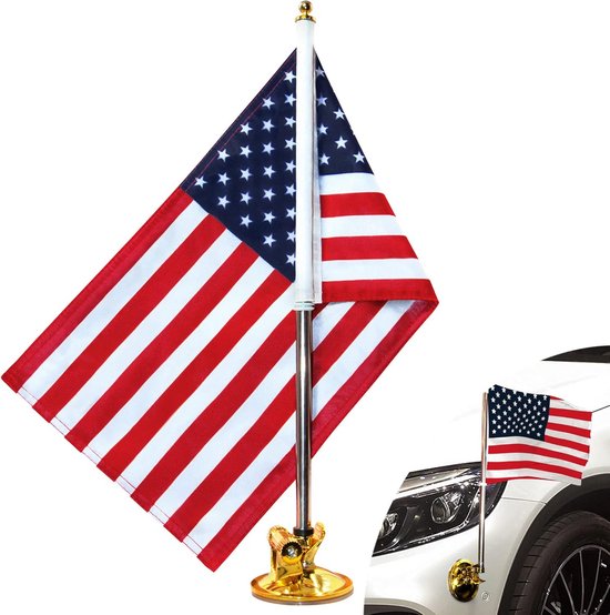 Amerikaanse Vlag met Flexibele Zuignap voor Auto, Vrachtwagen, Boot ...