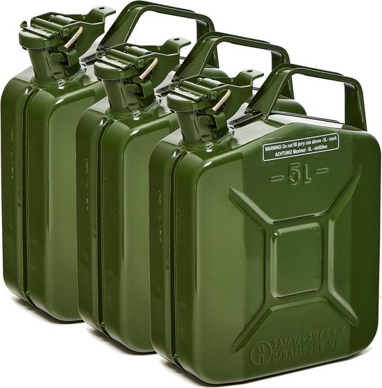 Metalen Jerrycan 10 Liter Blauw met Schenktuit - TÜV & UN Gekeurd | bol