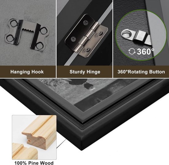 Houten Fotolijsten - Opvouwbare Lijsten - Desktop Decoratie - Drie ...