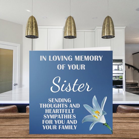 Condoleancekaart Zuster Verlies Met Bloemen - Oprechte Uitvaart ...