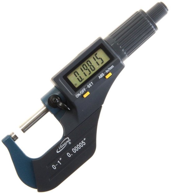 Digitale Elektronische micrometer 0-1 inch / 25 mm met groot display | bol