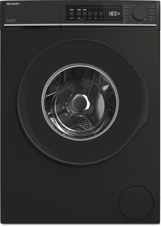 Sharp ESNFB714BBNA wasmachine 7kg-1400 toeren- mat zwart steamwash | bol