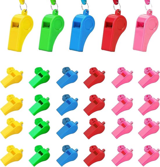 Allecto plus - 24 Stuks Kleurrijke Sportfluitjes voor Volwassenen ...