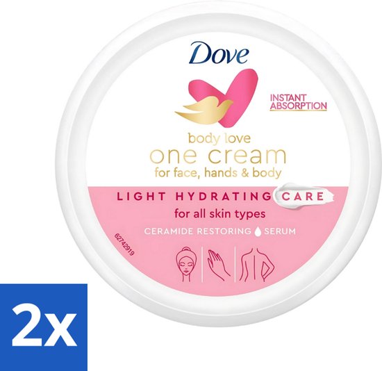 2 x Dove - Body Love - One Cream - Hydraterend en voedend - 250 ml ...