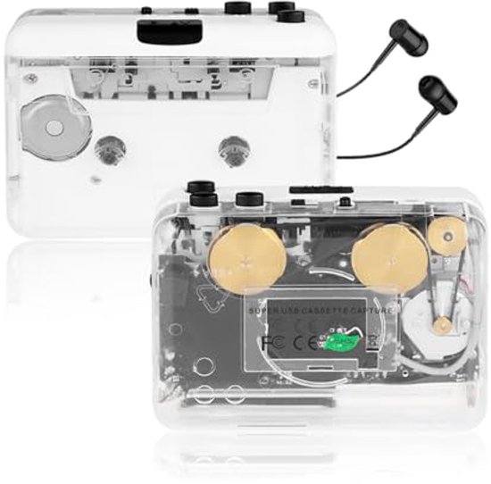 Auto Reverse Stereo Cassette Speler met Tape naar MP3 Converter | bol